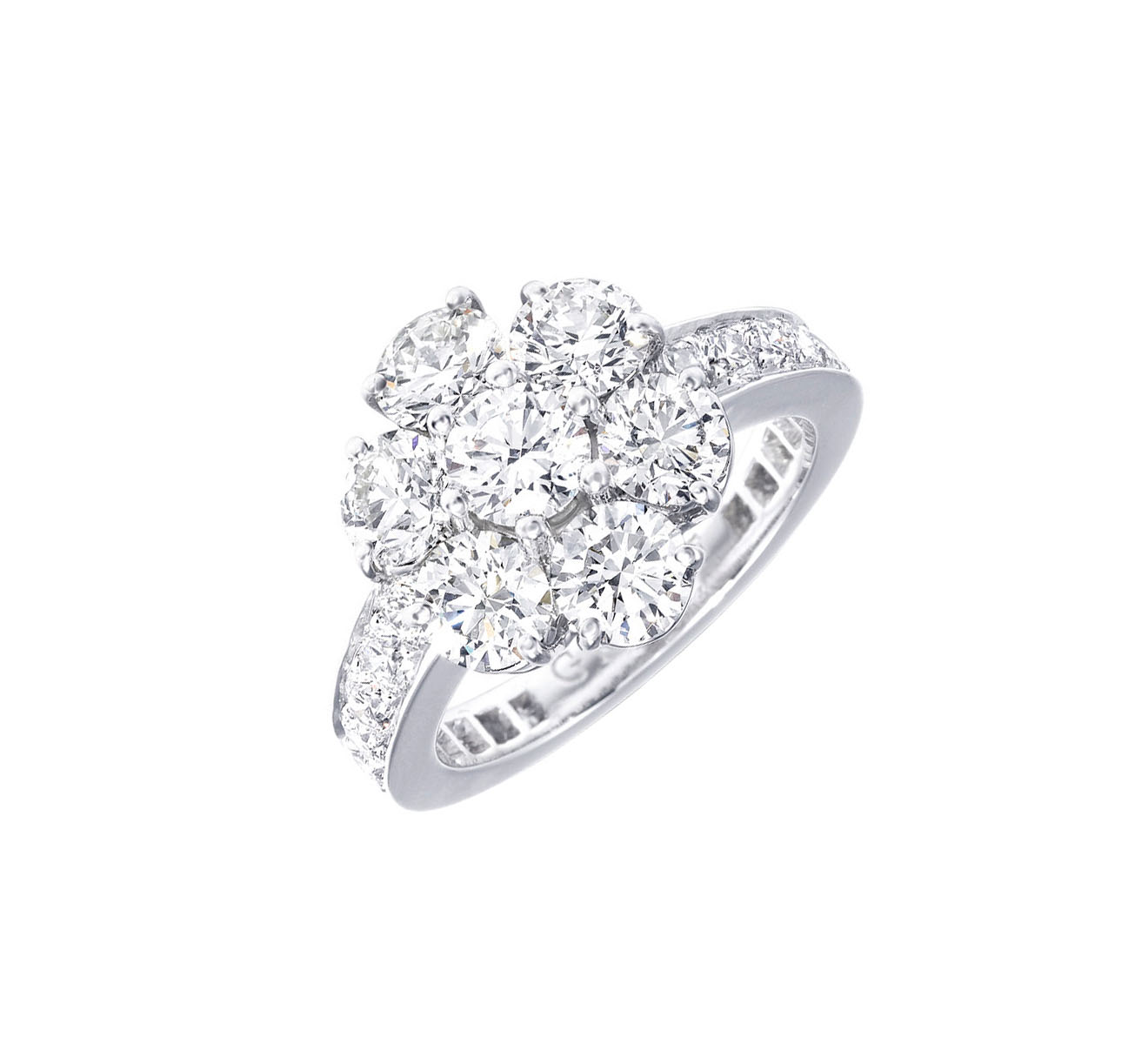 Кольцо GRAFF Cluster RGR 115, платина, бриллианты | Mercury