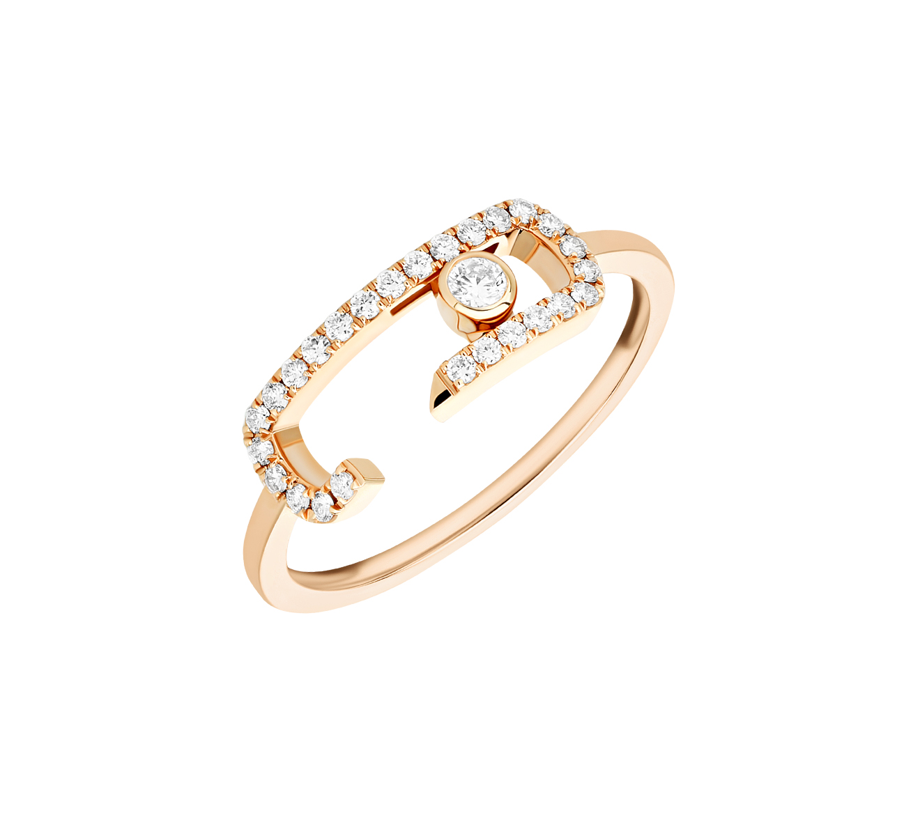 Кольцо MESSIKA Move Addiction 06832-PG, розовое золото, бриллианты ...