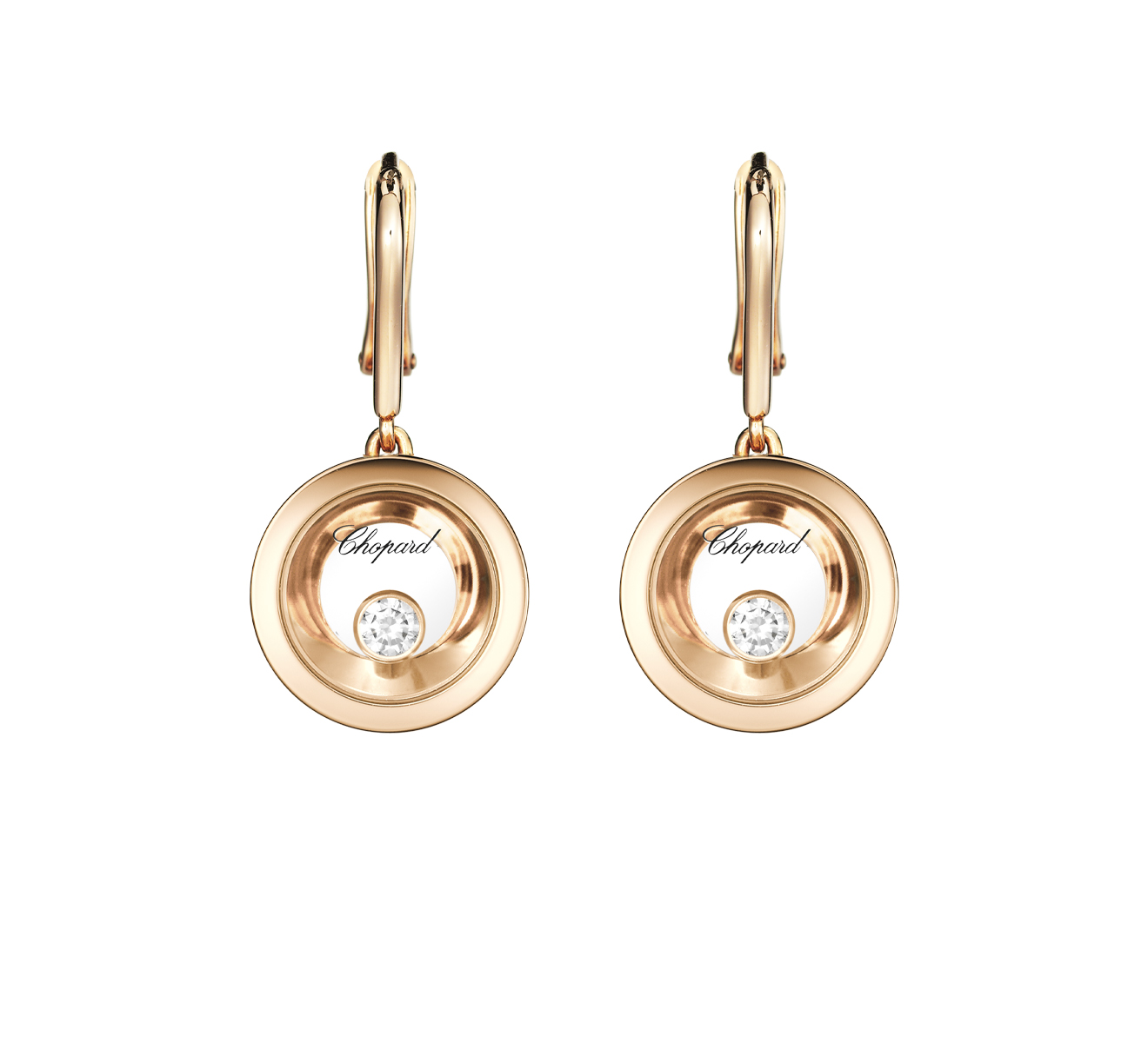 Серьги Chopard Very Chopard 837771-5001, розовое золото, бриллианты | Mercury