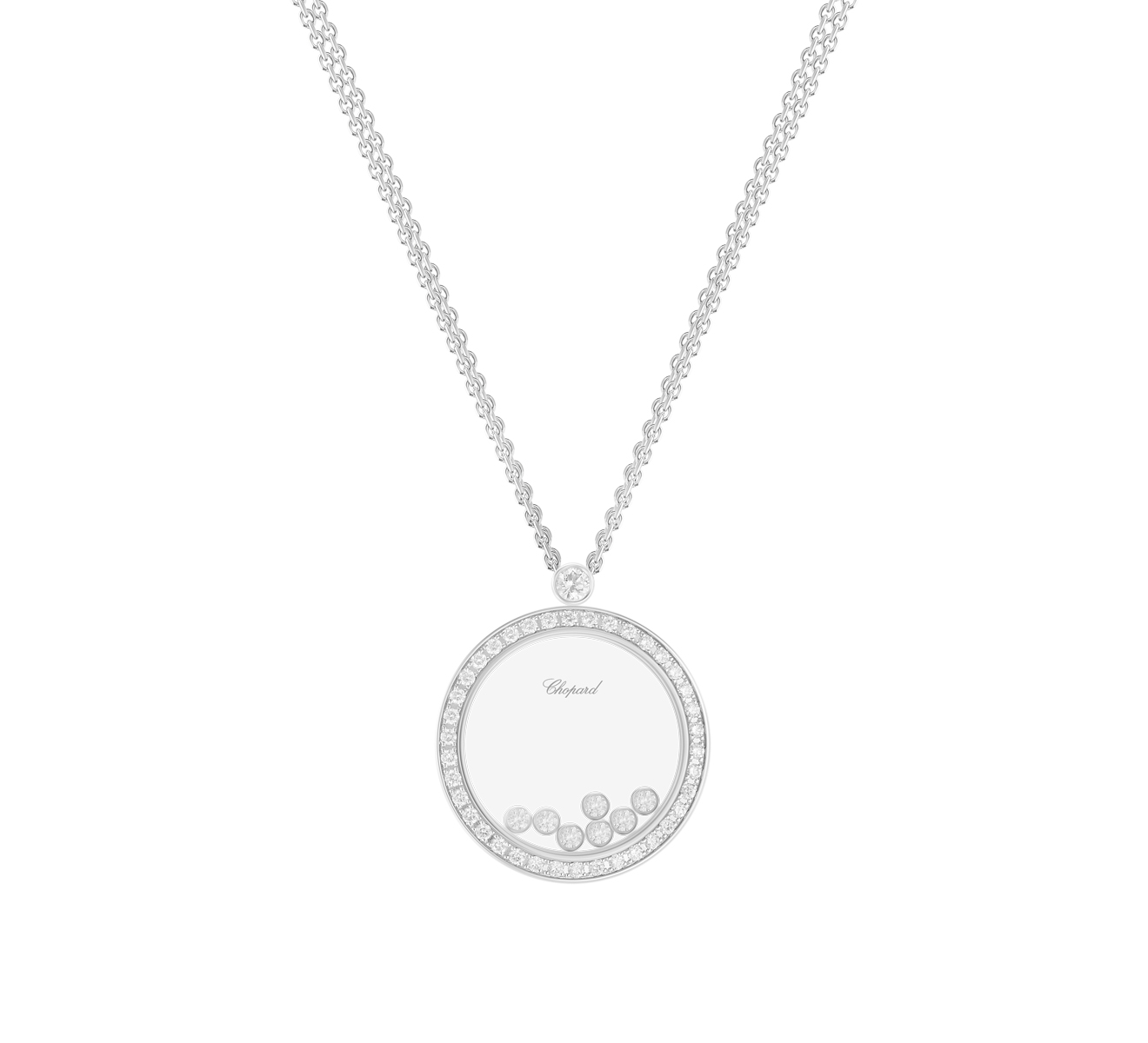 Кулон Chopard Icons 799450-1301, белое золото, бриллианты | Mercury