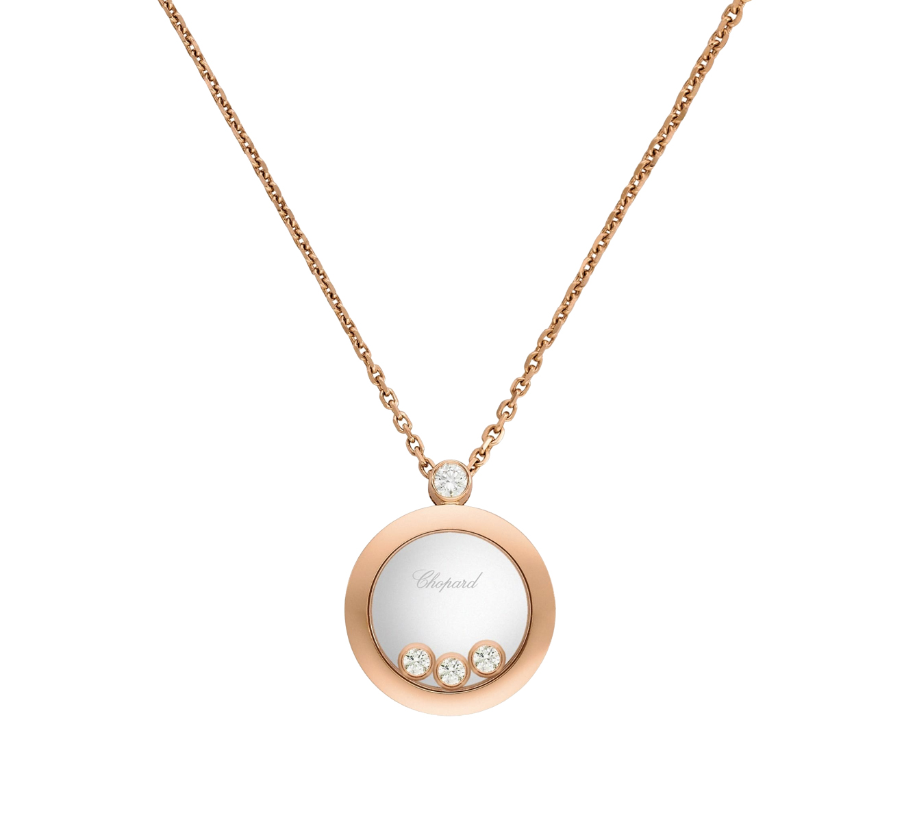 Кулон Icons Animations Chopard Happy Diamonds 793929-5201, розовое золото, бриллианты | Mercury