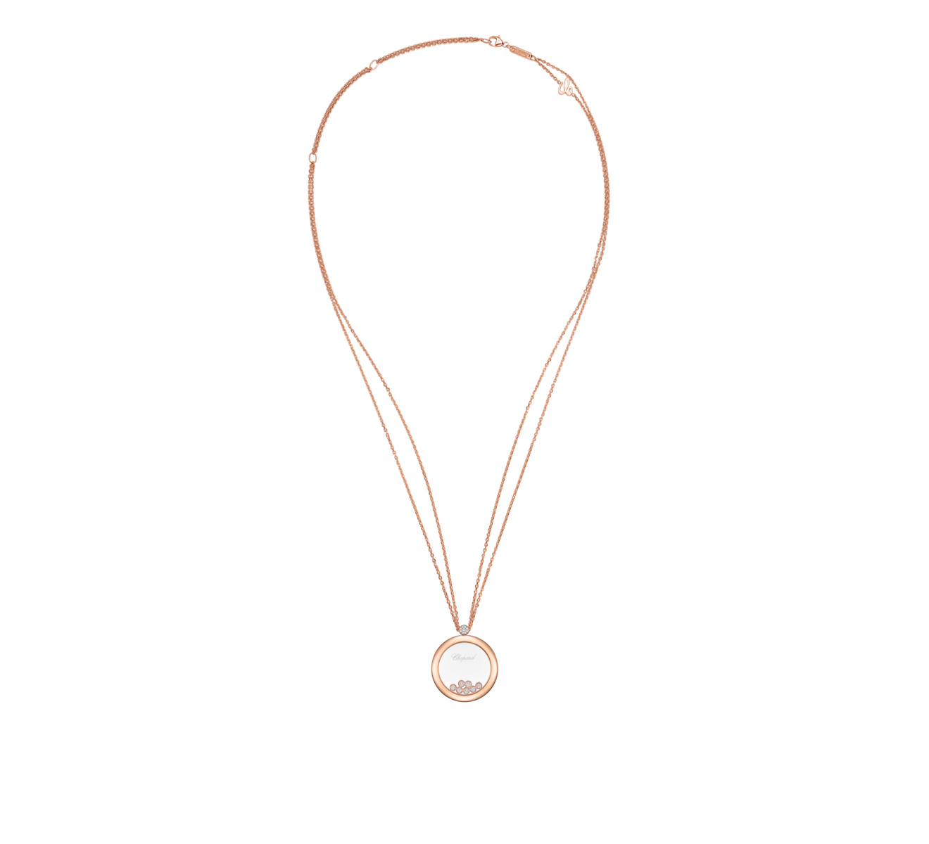 Кулон Chopard Happy Diamonds 799450-5001, розовое золото, бриллианты | Mercury
