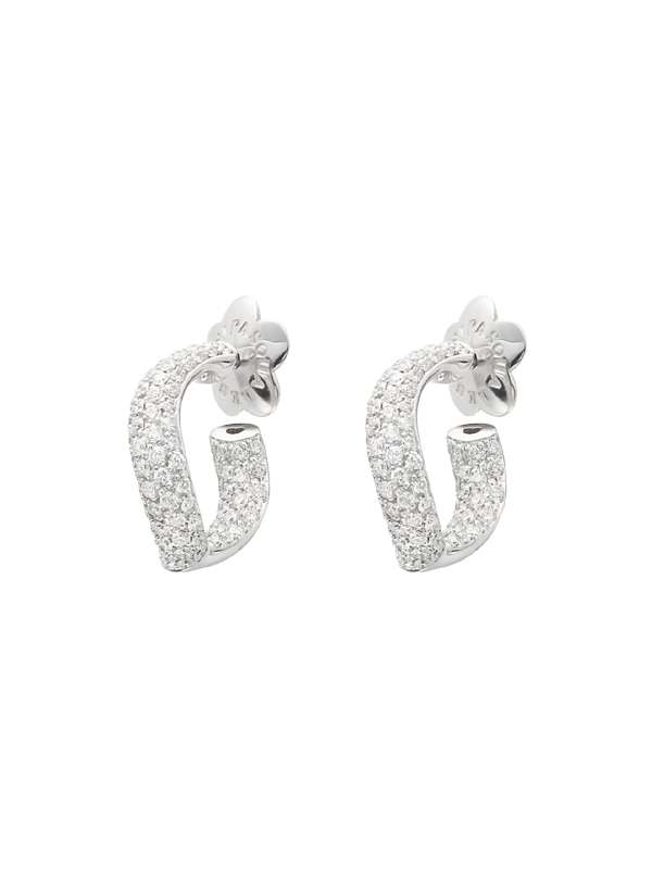 Серьги Happy Hearts Chopard Happy Diamonds 839482-1901, белое золото, бриллианты | Mercury