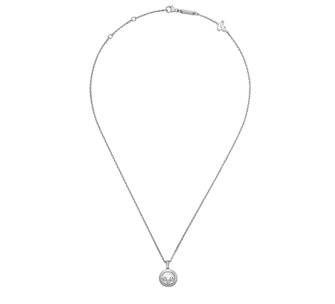 Кулон Icons Round Chopard Happy Diamonds 79A018-1001, белое золото, бриллианты | Mercury